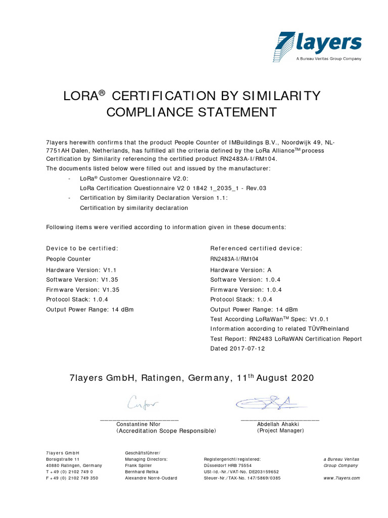 Certification by Similarity People-Counter | PDF | Business | Computers