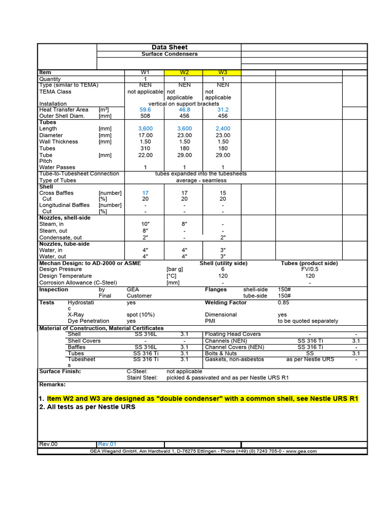 11411.DS Heat Exchangers - Enquiry R1 | PDF | Mechanical Engineering | Chemical Engineering