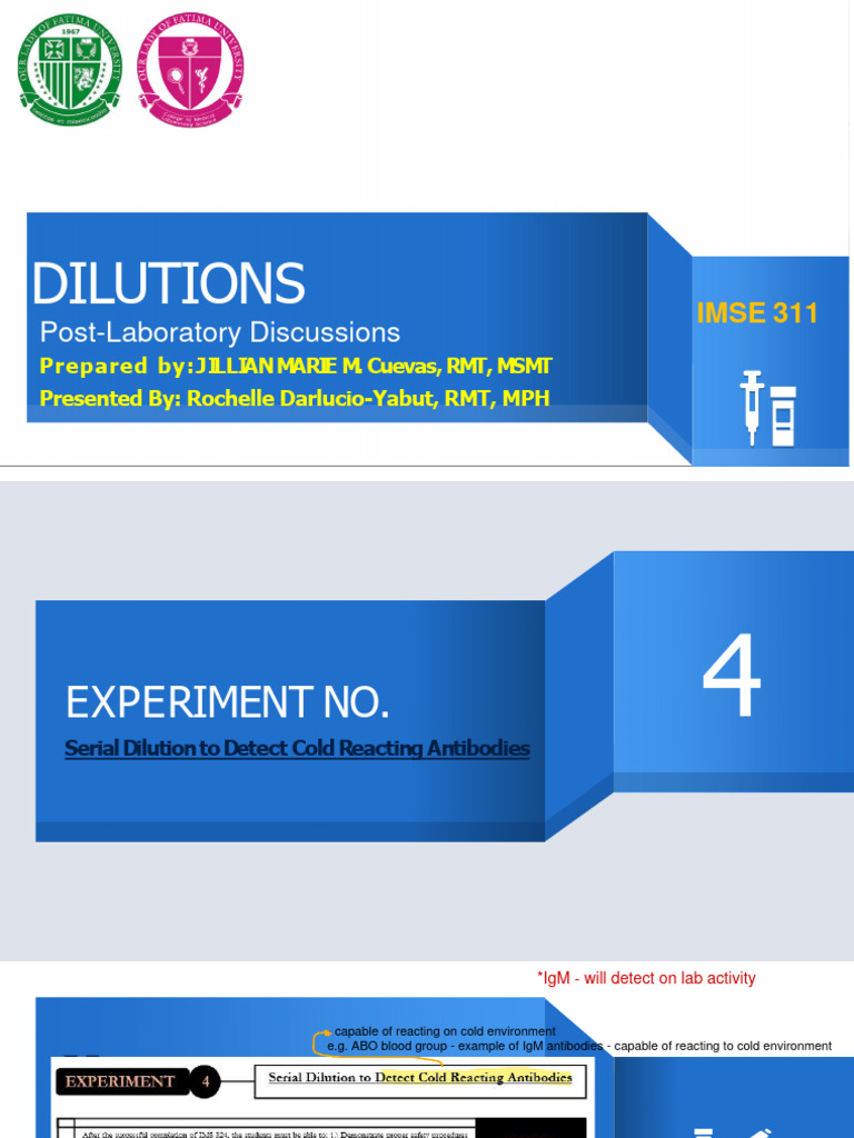 Serial Dilution | PDF | Concentration | Blood Type