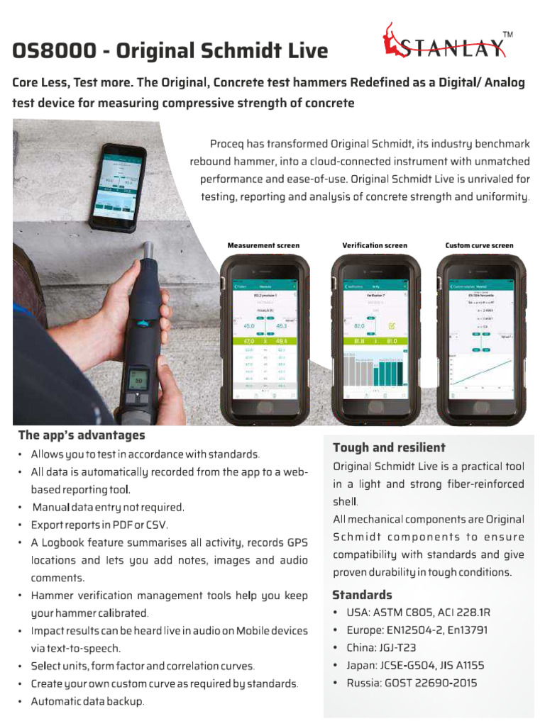 Proceq Analog Digital Hammer 1 | PDF