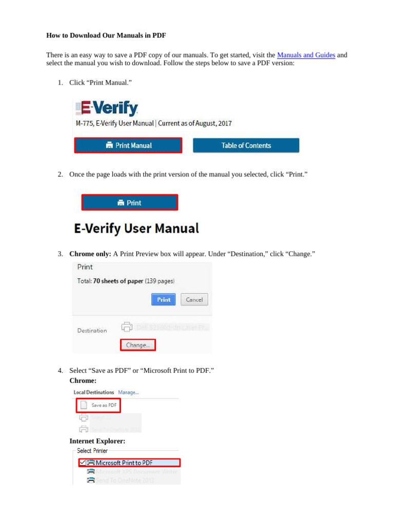 Instructions To Create A PDF of E-Verify Manual ...