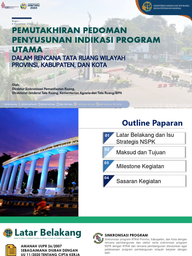 Pedoman Indikasi Program Utama RTRW | PDF