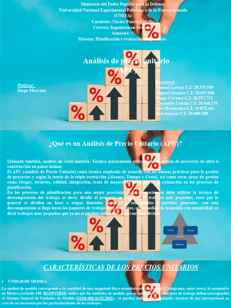 Presentacion de APU | PDF | Presupuesto | Economias