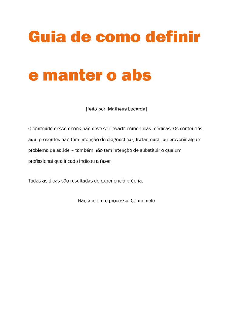 Guia Do Abs | PDF