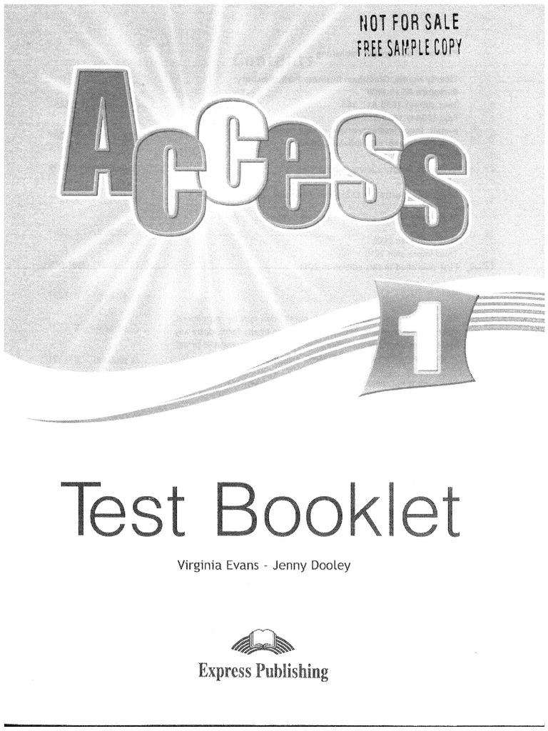 Access 1 Test Booklet 1 | PDF