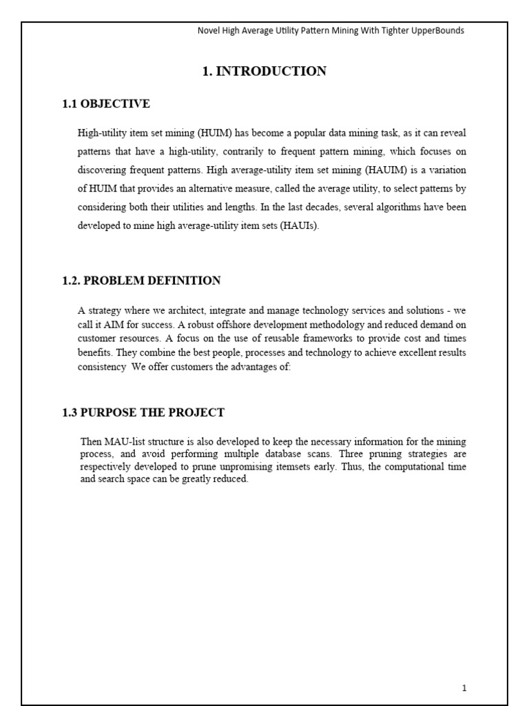 14 - Novel High Average Utility Pattern Mining With Tighter UpperBounds | PDF | Use Case ...