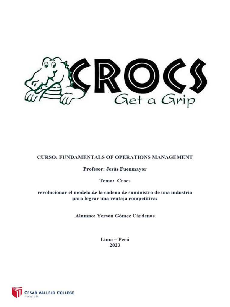 Crocs | PDF | Negocios | Finanzas y dinero