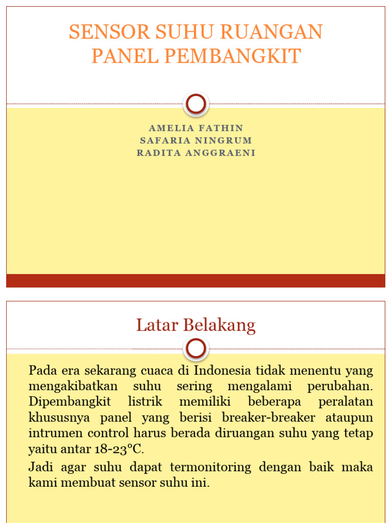 Presentasi Sensor Suhu Ruangan STL | PDF