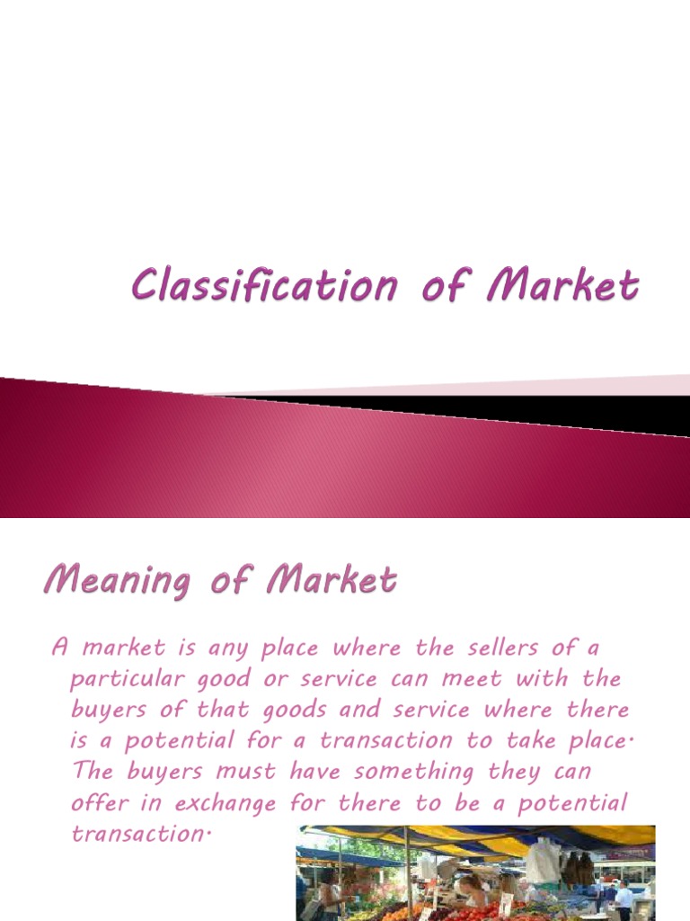 Market Classification Explained | PDF
