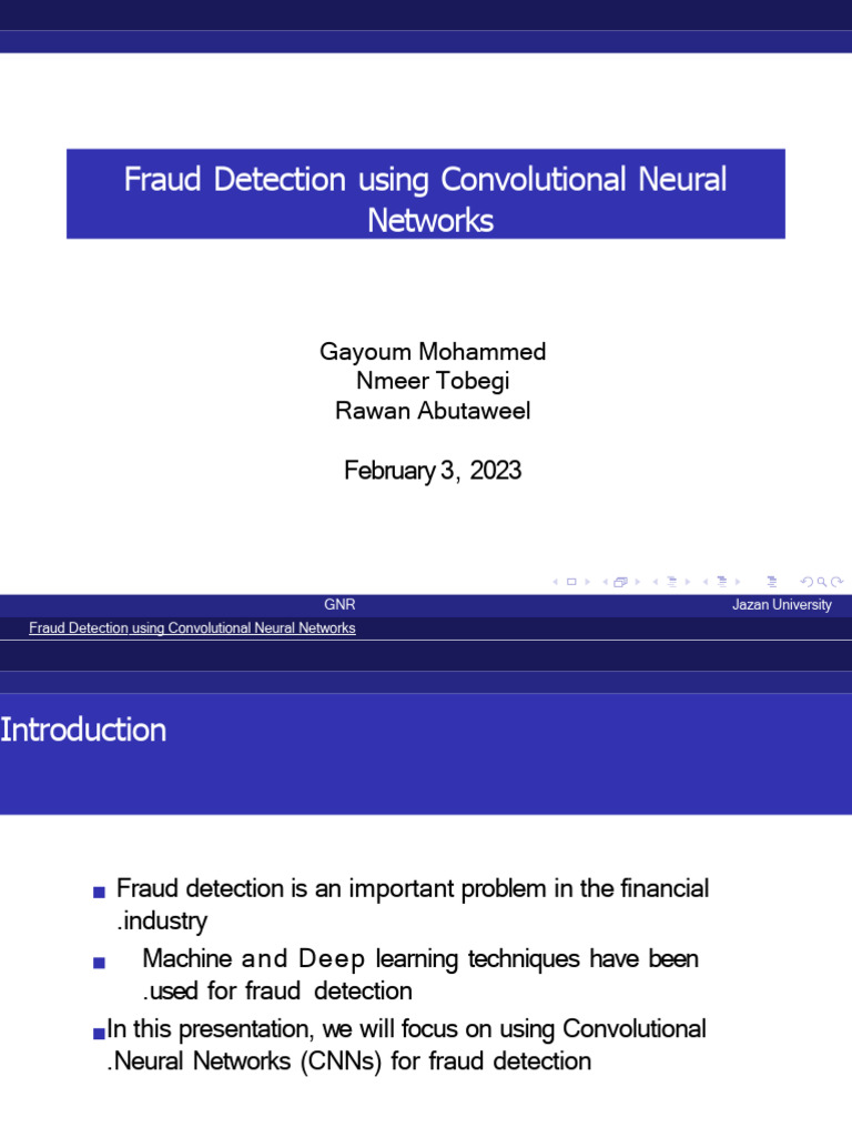 Fraud Detection GNR | PDF