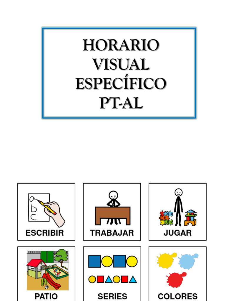 Horario Visual Escolar | PDF
