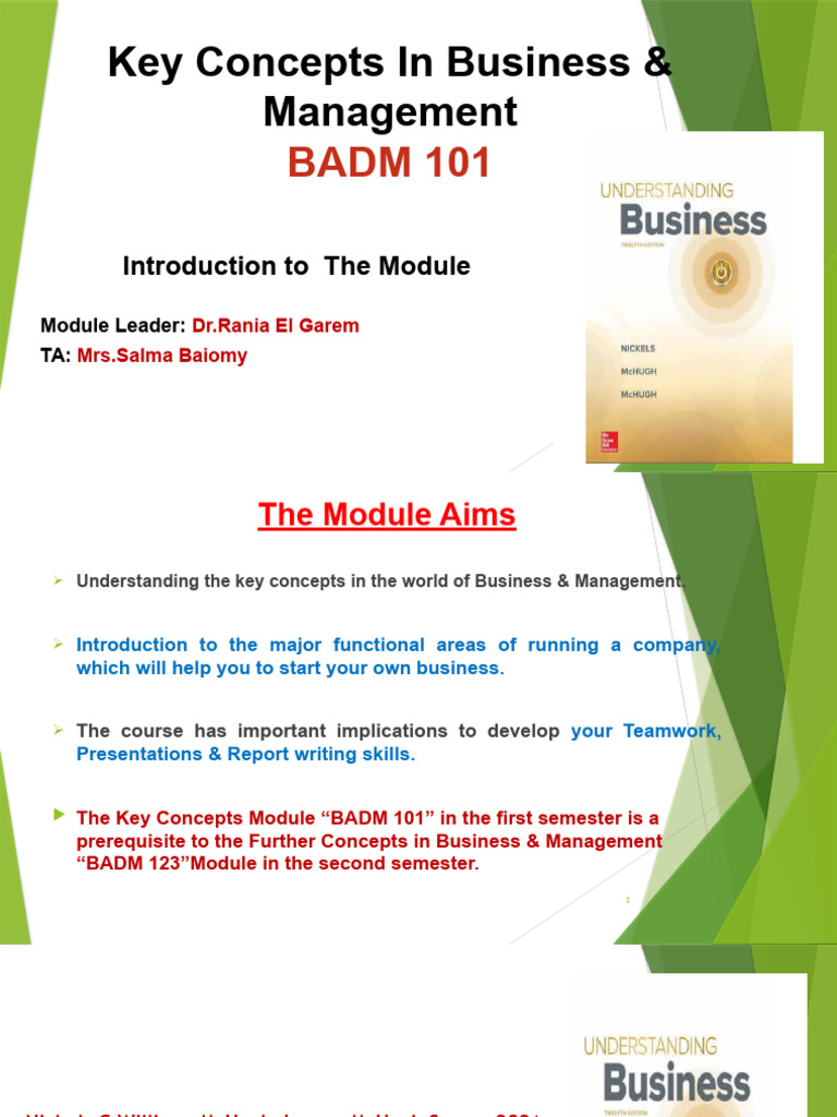 BADM 101 - Intro To The Module | PDF | Knowledge | Citation