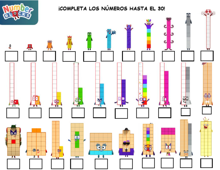 Actividad Numberblocks Hasta El 30 | PDF