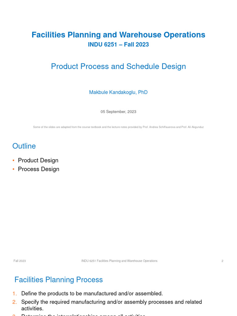 Product Process and Schedule Design I | PDF