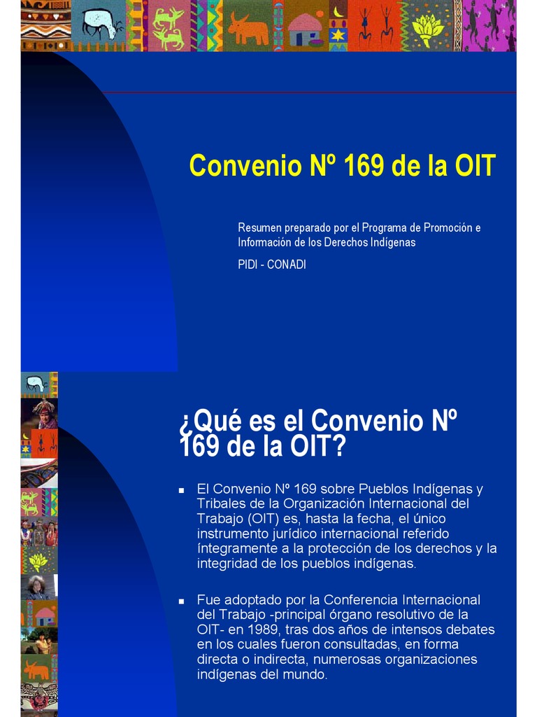 Presentacion Convenio 169 de La OIT | Organización Internacional del Trabajo | Propiedad