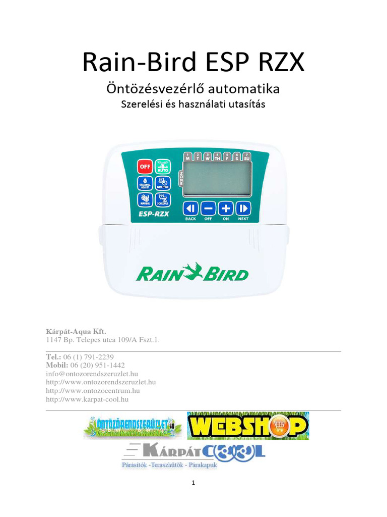 Rain Bird Esp-Rzx 4 6 8 Belteri Kulteri Ontozesvezerlo Automata ...