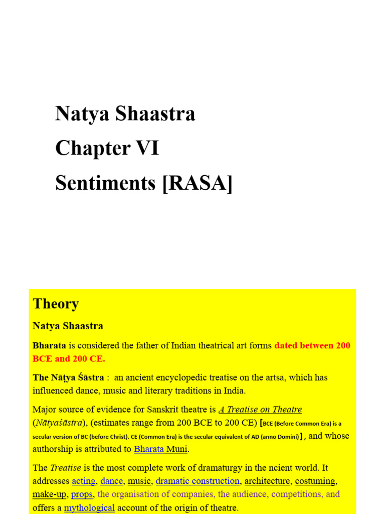 Natya Shastra Ch. VI Rasa 4 | PDF