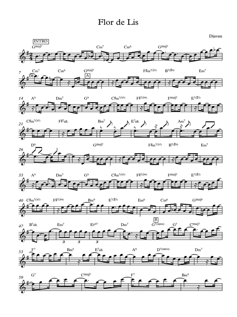 Flor de Lis G - Partitura Completa | PDF