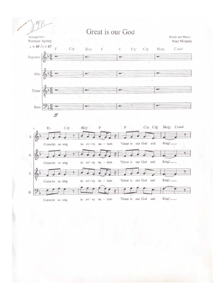 Great Is Our God | PDF