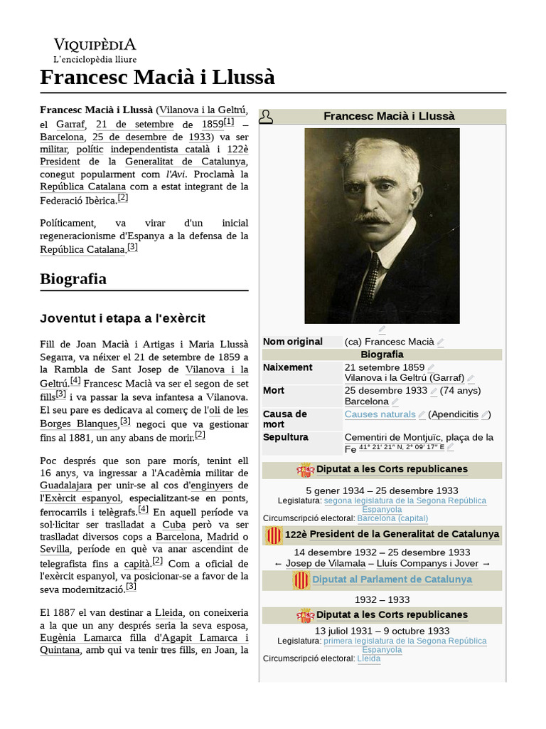 Francesc Macià I Llussà | PDF