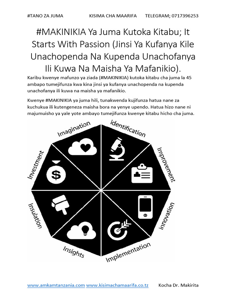 #MAKINIKIA Ya Juma Kutoka Kitabu | PDF