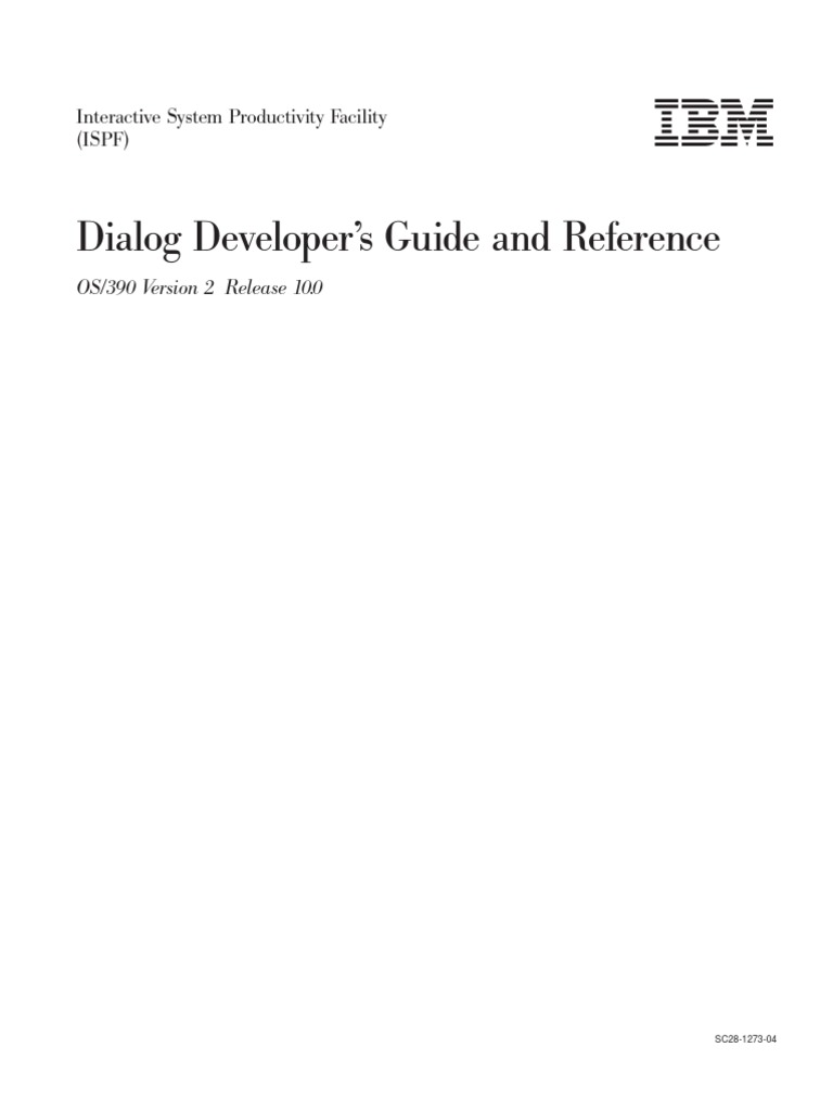 Ispf Dialog Developers Guide And Reference Pdf Parameter Computer Programming Computing 3211