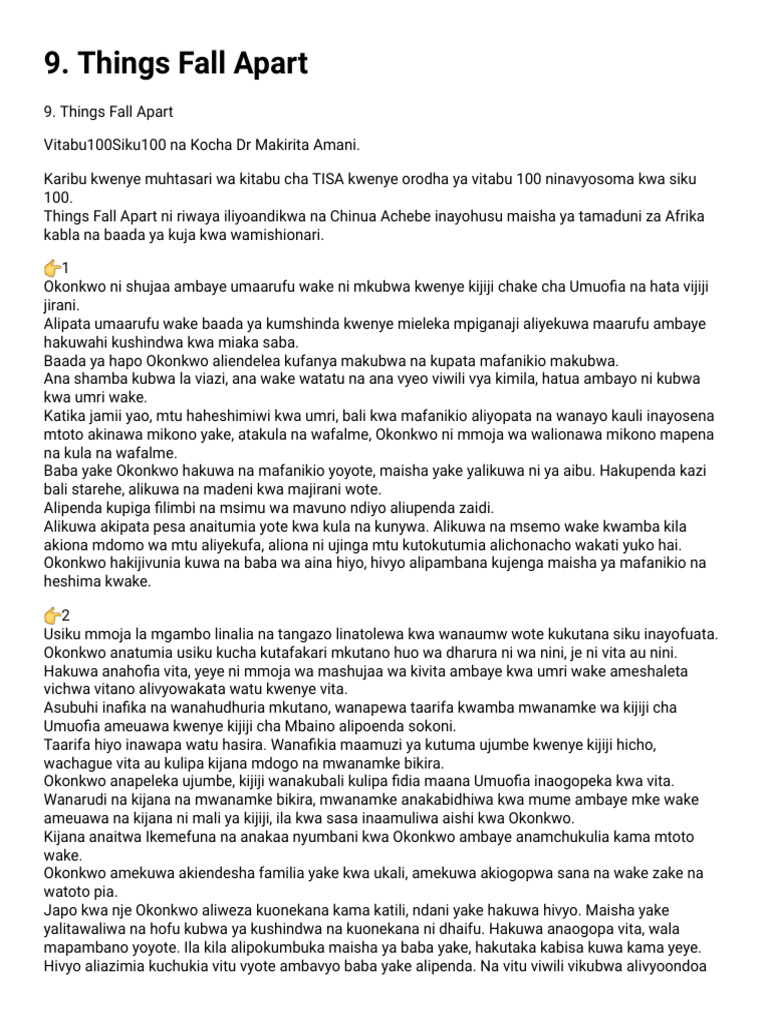 Things Fall Apart | PDF