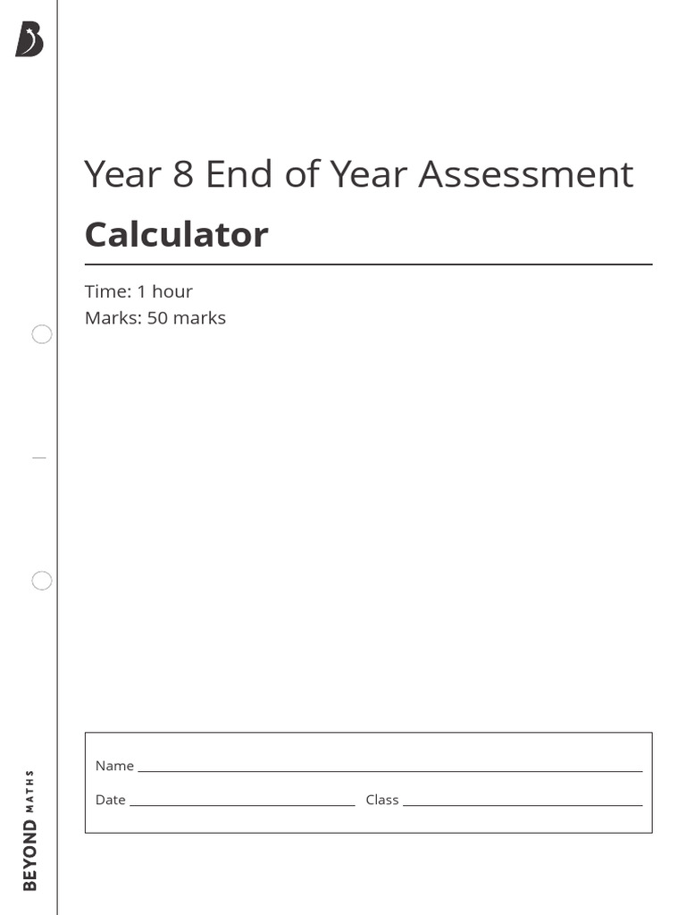 Year 8 Math Assessment Guide | PDF