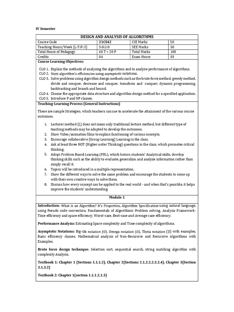DAA_Syllabus_2021_scheme | PDF