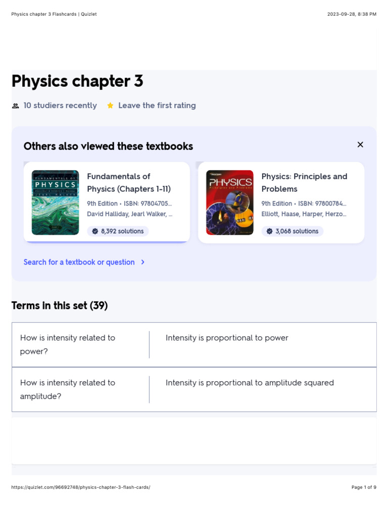 Physics Chapter 3 Flashcards Quizlet Pdf