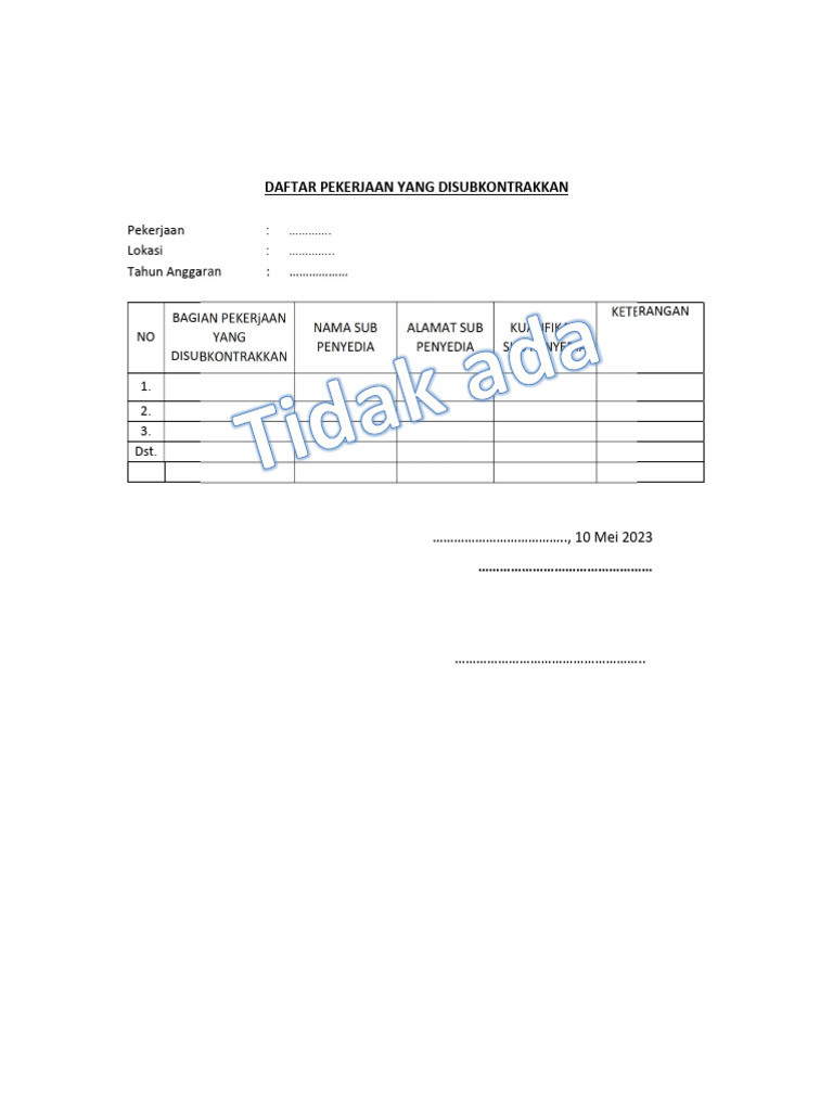 Contoh SUB | PDF | Pengelolaan Keuangan & Uang