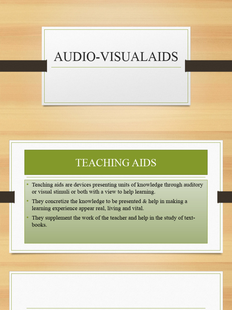 Audio Visualaids | PDF | Teachers | Learning