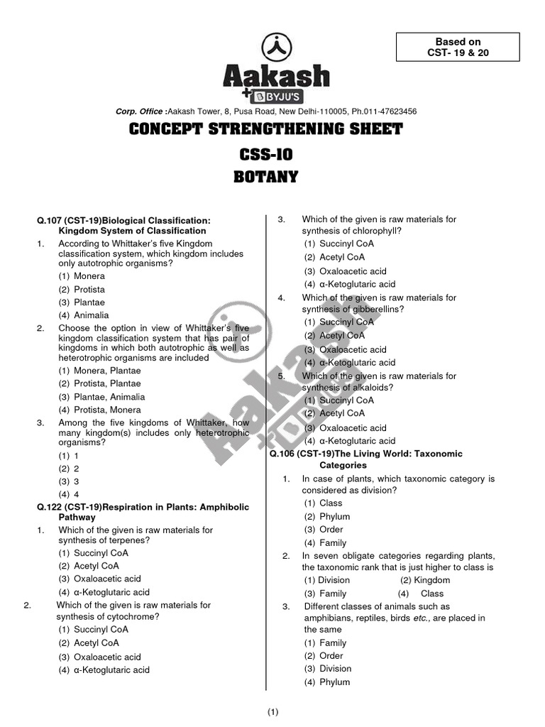 [ @Aakash_Test_Pdfs ] CSS-10 | PDF