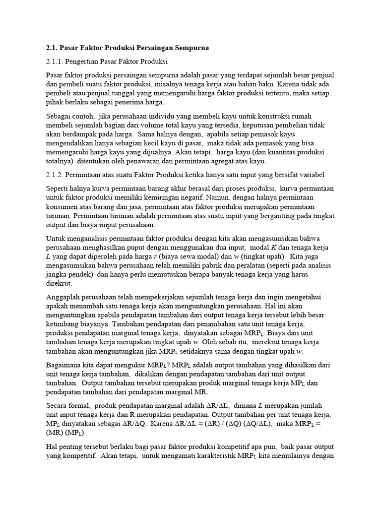 Word TEO Mikro 1 Bab 14 - Hal 587-591 | PDF