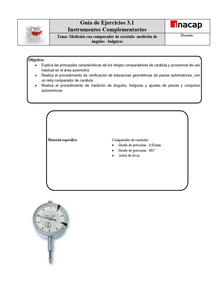 Guia 31 Instrumentos Complementarios | PDF | Tolerancia de ingeniería | Medición