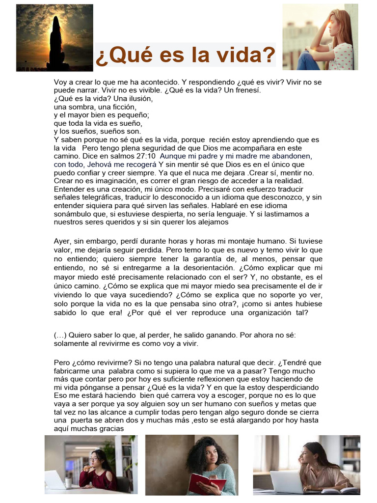 Qué es la vida | PDF