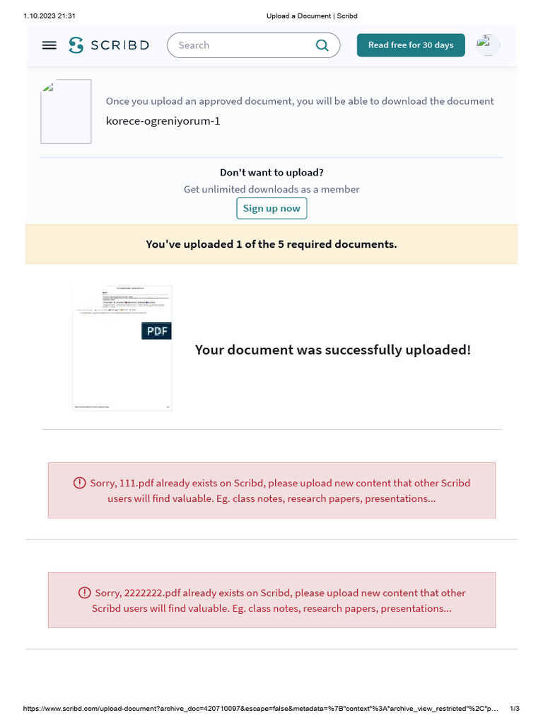 Korece-Ogreniyorum-1: Your Document Was Successfully Uploaded! | PDF