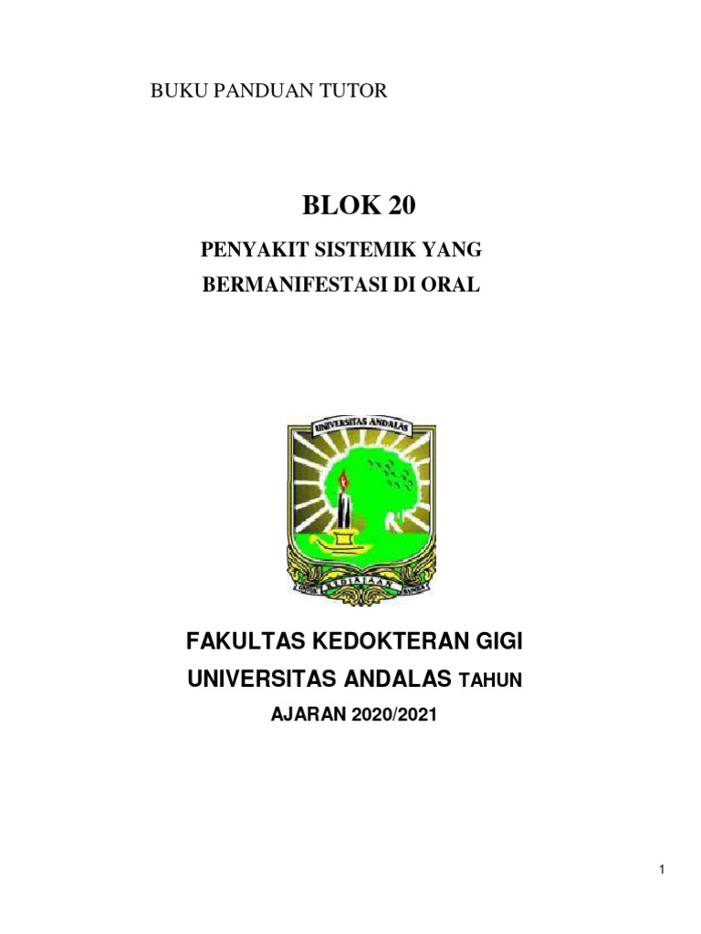 PANDUAN TUTORIAL Mahasiswa BLOK 20 2021 | PDF | Karier & Perkembangan | Pengembangan Diri