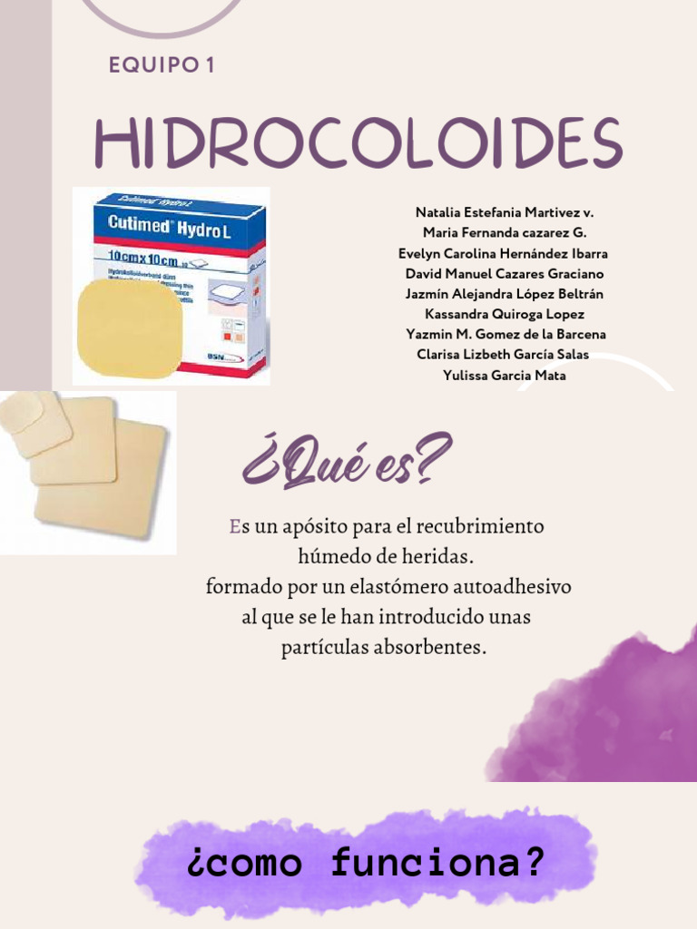 Apositos Hidrocoloides | Descargar gratis PDF | Herida | Causas de la ...