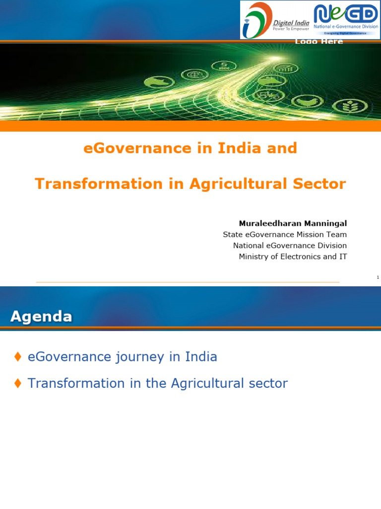09 Egovernance AgriSector | PDF