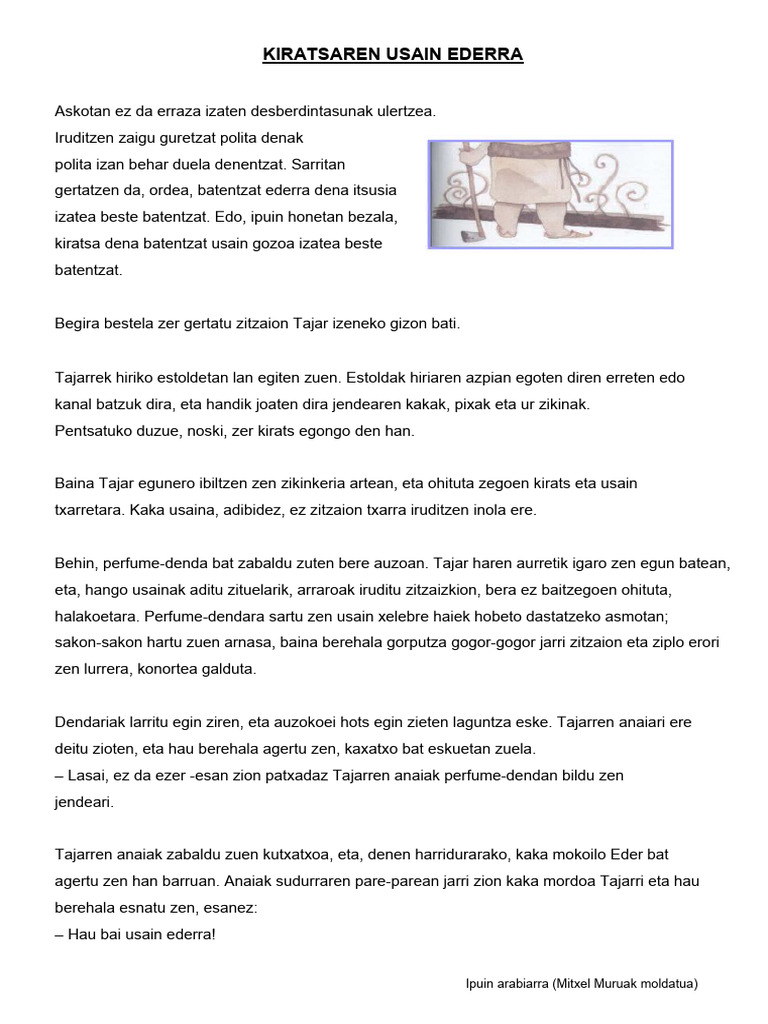 KIRATSAREN USAIN EDERRA irakur ulermena | PDF