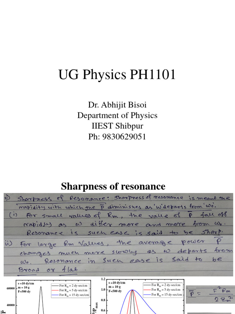 UG Physics PH1101 - Lec-2-2 | PDF | Physical Phenomena | Scientific ...