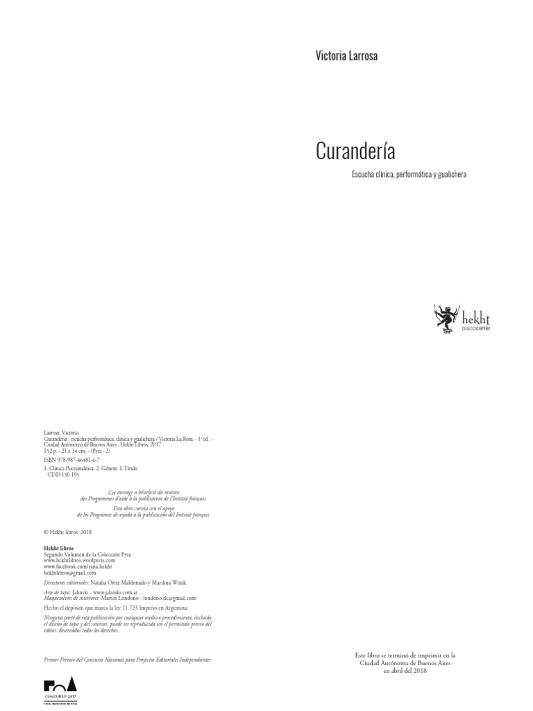 Curanderia Imprentaabril 1 BKLT | PDF