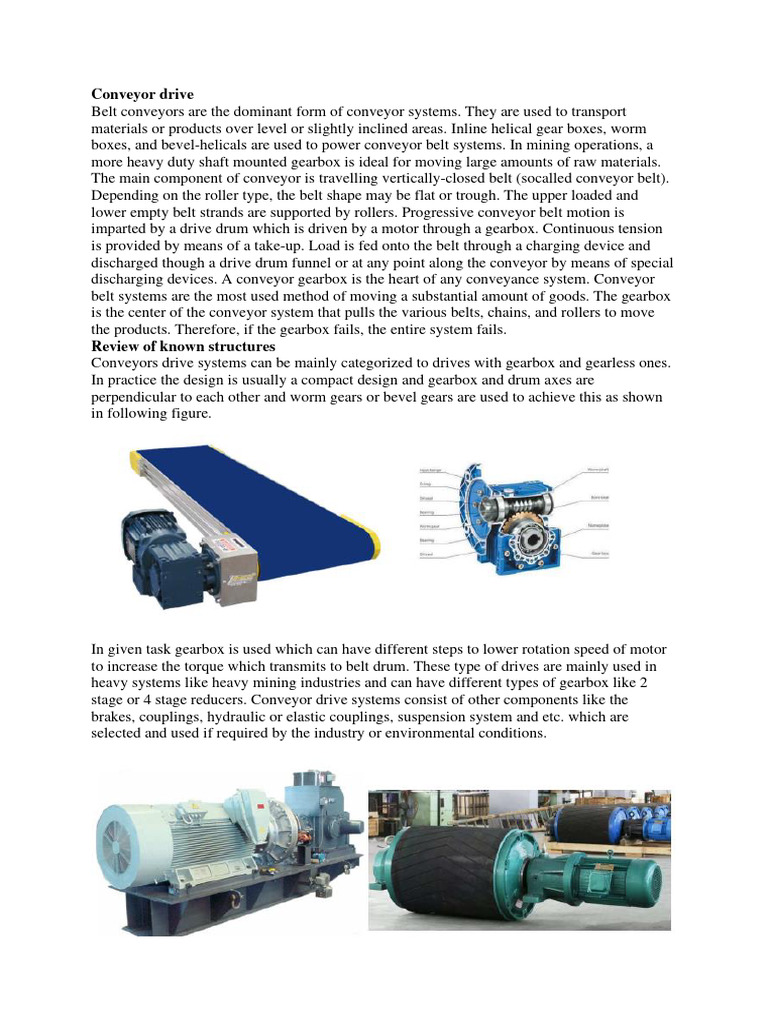 Conveyor Belt Design Calculations | PDF | Home & Garden