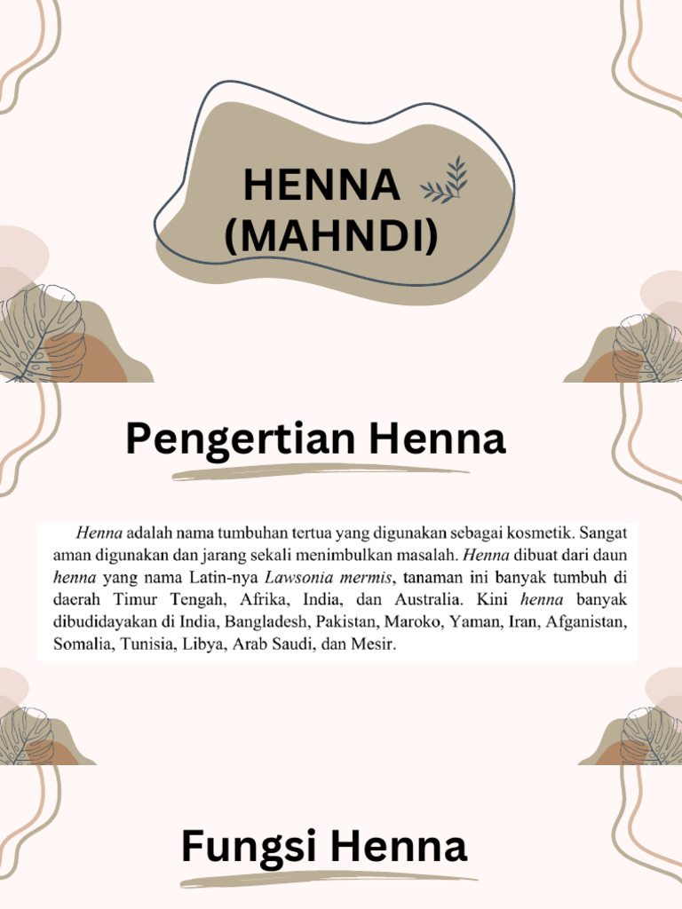 Henna (Mehndi) | PDF