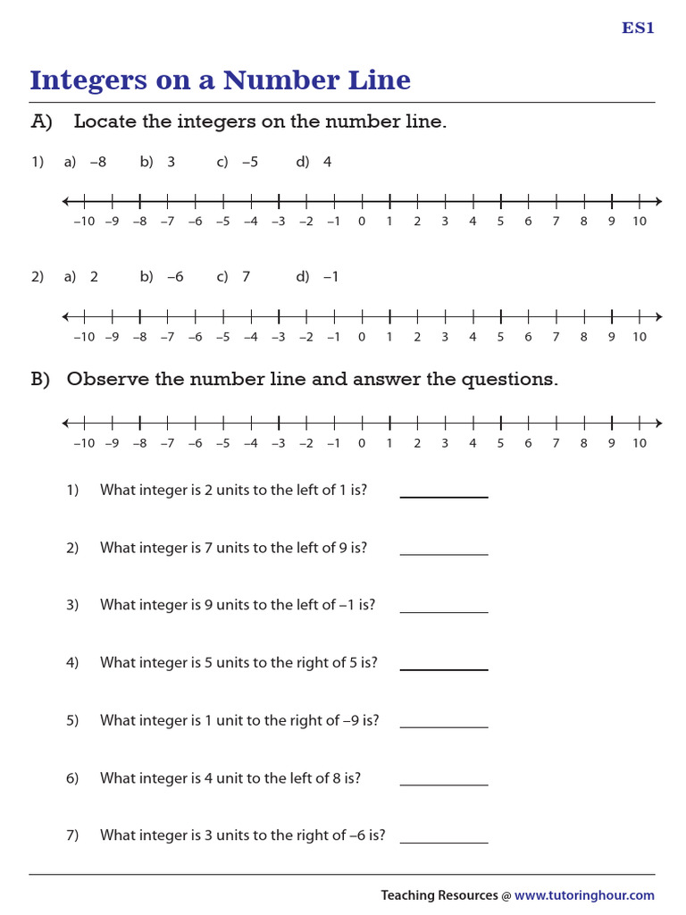 Number Line Easy 1 | PDF | Teaching Methods & Materials