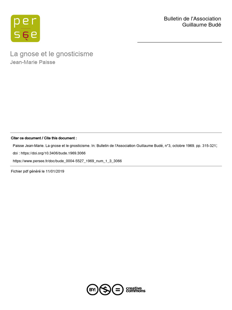 La Gnose Et Le Gnosticisme | PDF