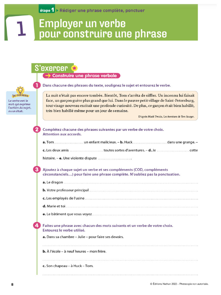 Employer Un Verbe | PDF