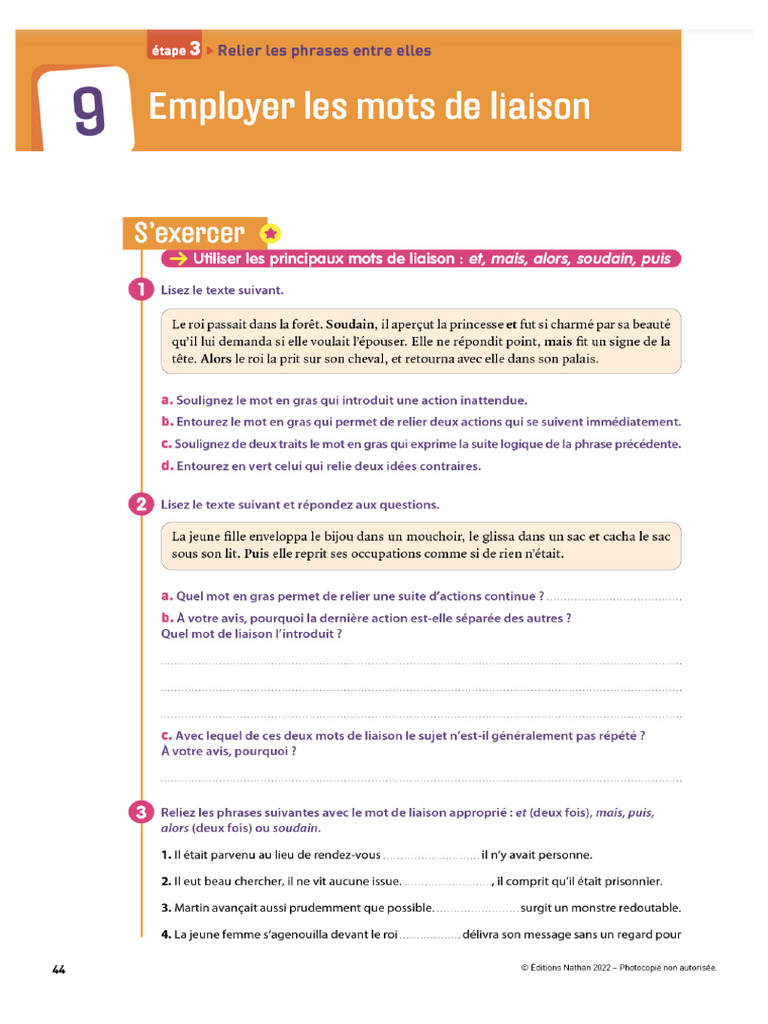 9. Utiliser Les Mots de Liaison | PDF