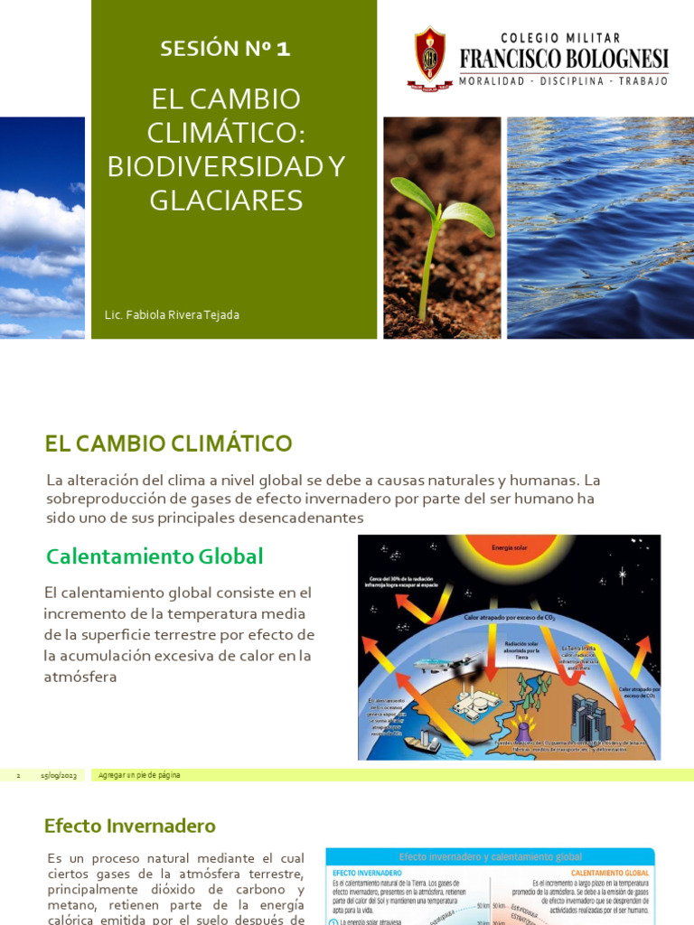 El Cambio Climatico Sesion 1 | PDF | Gases de efecto invernadero ...